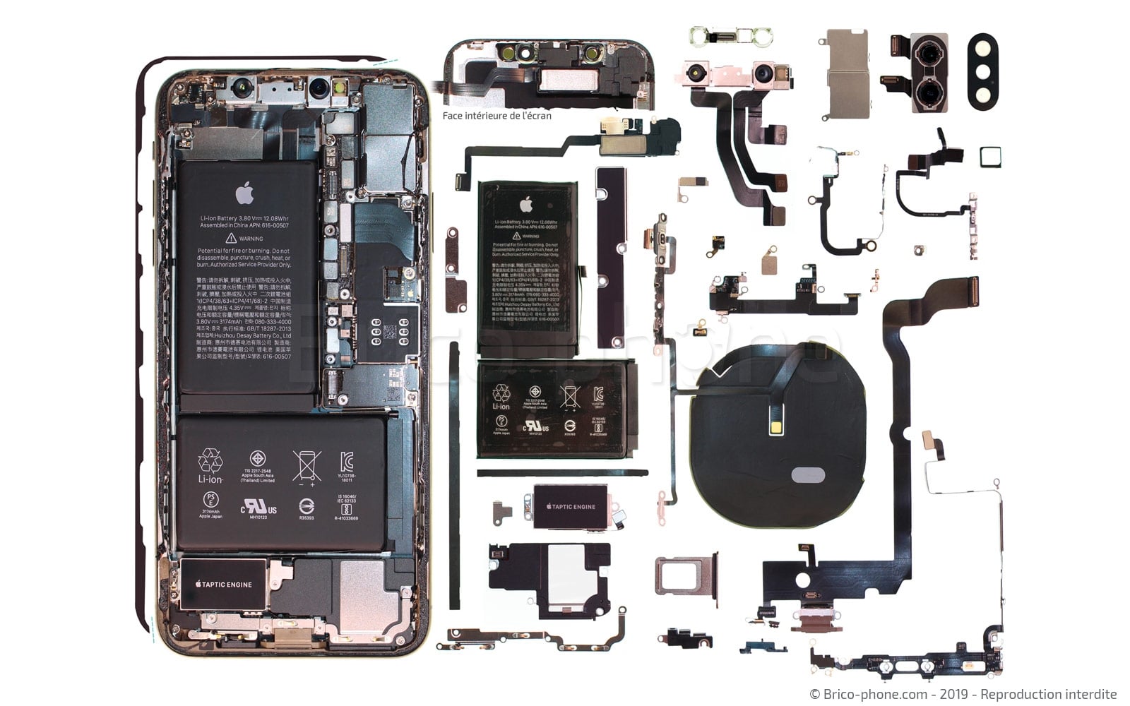 Démontage complet de l'iPhone Xs Max